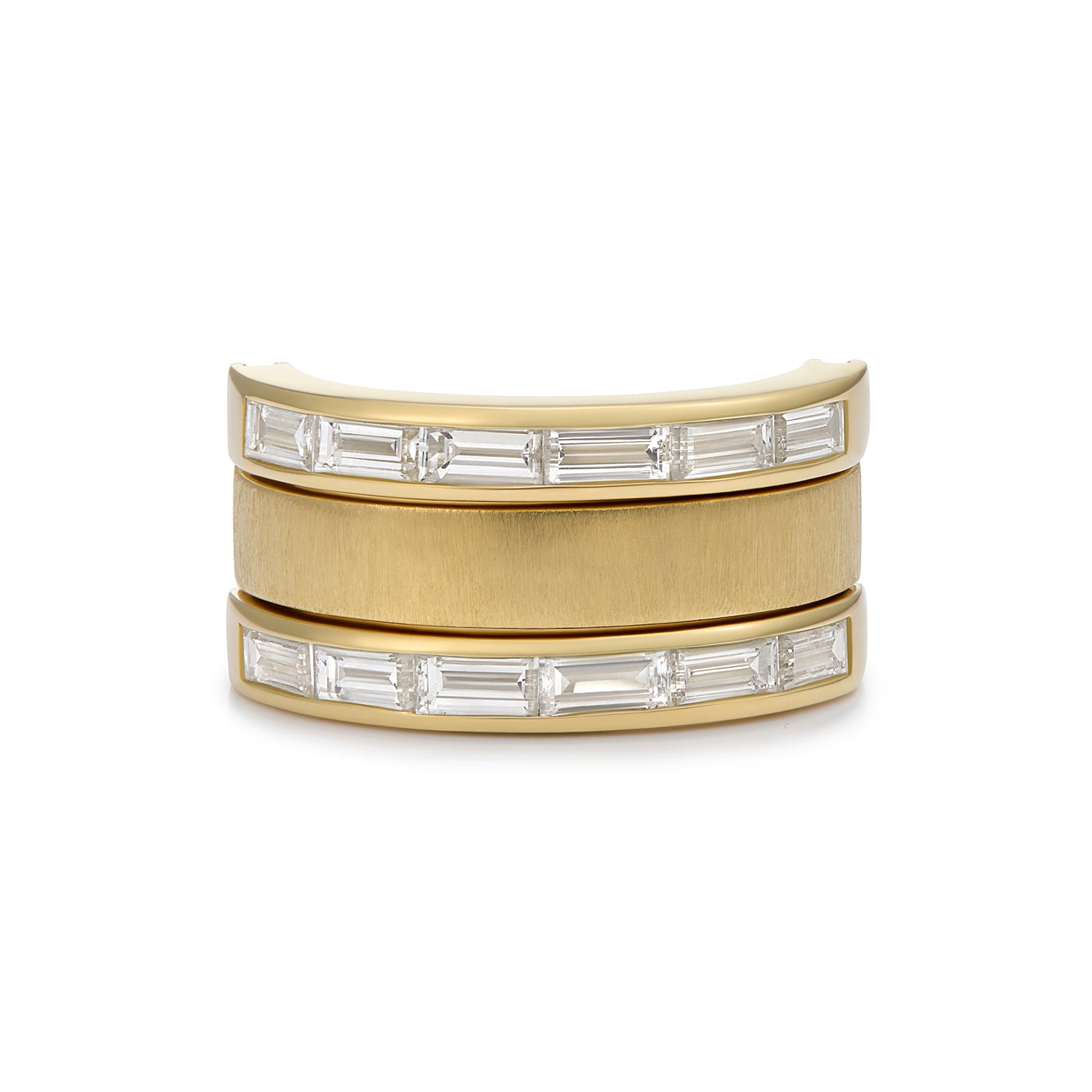 18k Yellow Gold Diamond Hinge Ring