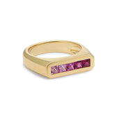 Pink Ombre Sapphire Pinkie Ring